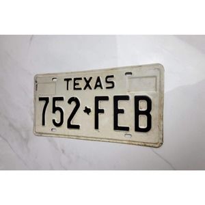 Art | Vintage Texas Vehicle License Plate No Expiration Date Sticker ...